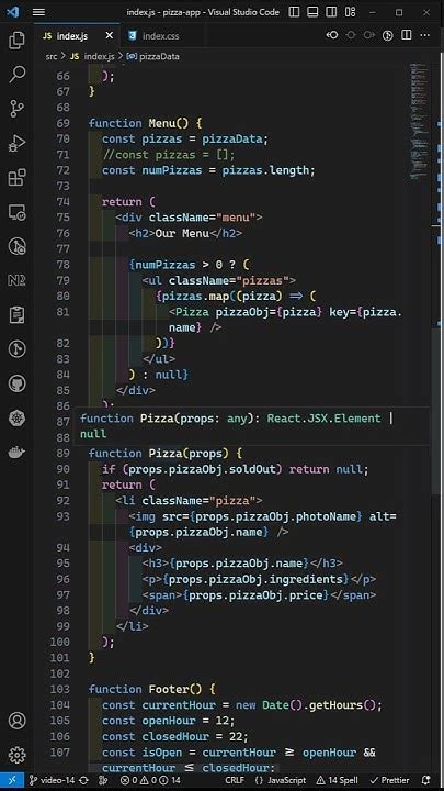 Render The Pizza Which Are Not Soldout Using If Condition React18 Leelawebdev React Youtube