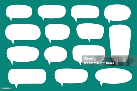 손으로 그린 말풍선 세트입니다 말풍선 텍스트 만화 채팅 상자 메시지 상자를 말합니다 빈 빈 흰색 말풍선 공란에 대한 스톡 벡터 아트 및 기타 이미지 Istock