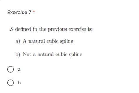 Solved Exercise 6 A Cubic Spline S Is Defined By S 2 Chegg Com