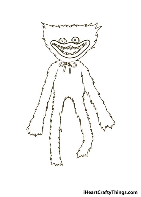 Learn To How To Draw A Cute Huggy Wuggy Step By Step Tutorial