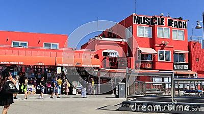 Venice Beach California MUSCLE BEACH In Venice Beach Boardwalk Stock