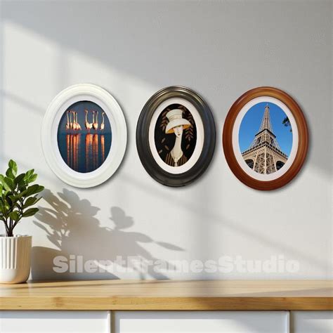Oval Photo Frame For Wall Display Oval Frame Wall Decor Etsy