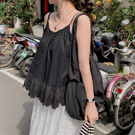 에이비글 여름까지🌷 레이스 자수 뷔스티에 레이어드 롱 나시 밴딩 플라워 레이스 펀칭 유넥 브이넥 끈조절 이너 봄 여름 끈나시