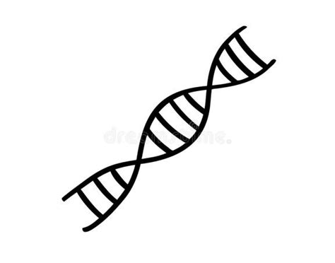 Chemical Medicine Dna Structure Doodle Hand Drawn Icon Outline Drawing