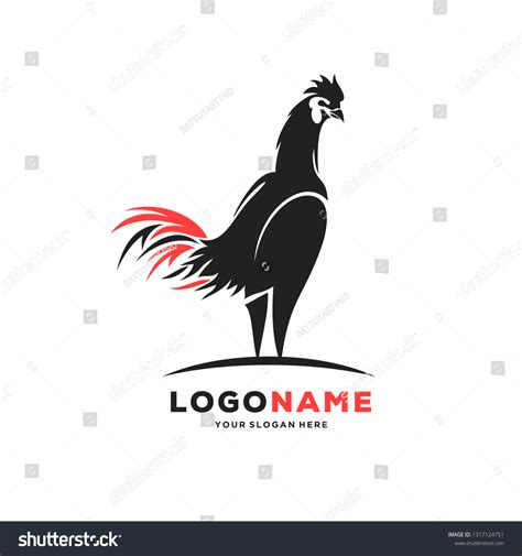 Vector Chickens Silhouettes Logo Template 库存矢量图（免版税）1317124751 Shutterstock