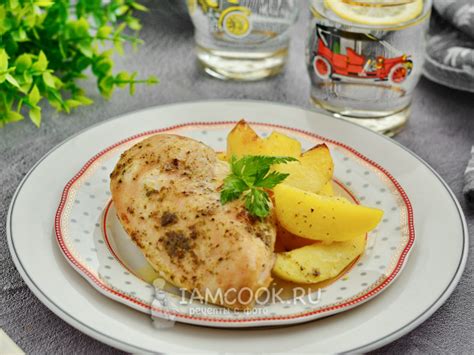 Куриная грудка с картошкой в рукаве в духовке — рецепт с фото пошагово