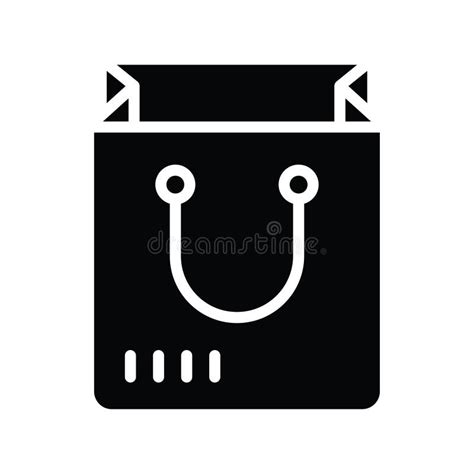 Shopping Bag Vector Solid Icon Design Illustration Product Management Symbol On White