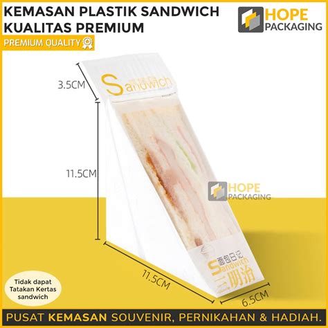 Jual Harga 5 Pcs Kemasan Plastik Sandwich Segitiga Kualitas Premium
