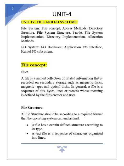 Unit 4os 1 Pdf Computer File File System