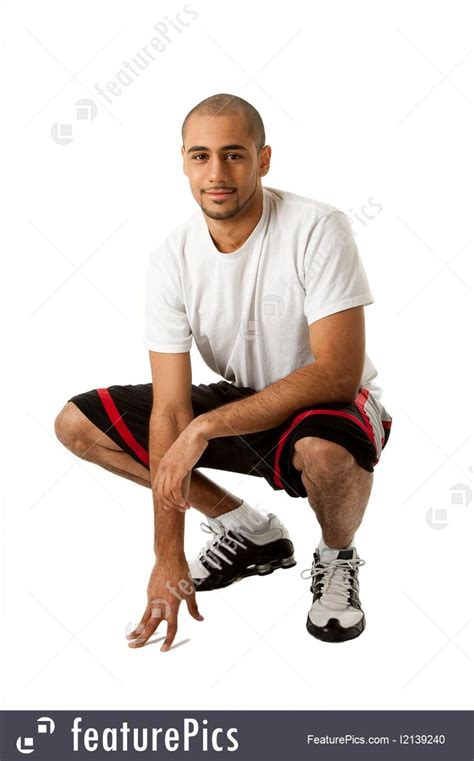 Male Crouching Pose Reference