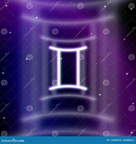 Gemini Or Twins Zodiac Sign On Frame On Texture Cartoon Vector 158634273