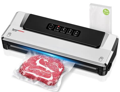[updated 2024] Bonsenkitchen Vacuum Sealer Machine 5 Vacuum Bags Fast Compact Food Sealer