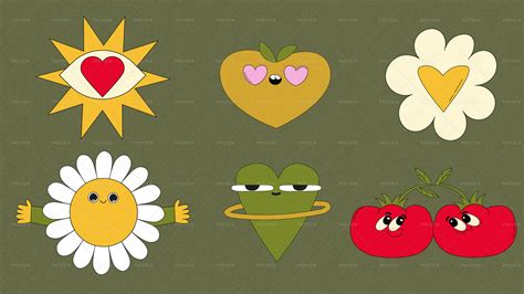 6 Retro Elements Graphics Motion Array