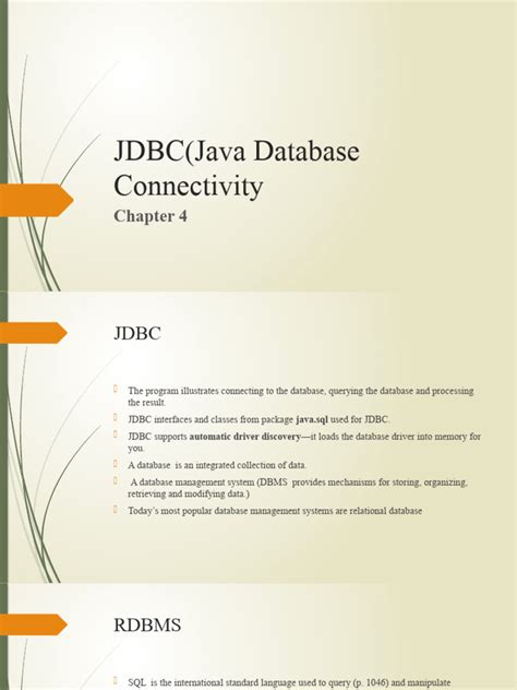 Chapter 3 Jdbc Pdf Relational Database Databases