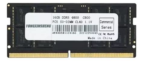 Memoria Ram Gamer Yongxinsheng 1x16 Gb Ddr5 4800 Mhz Sodimm Cuotas sin interés