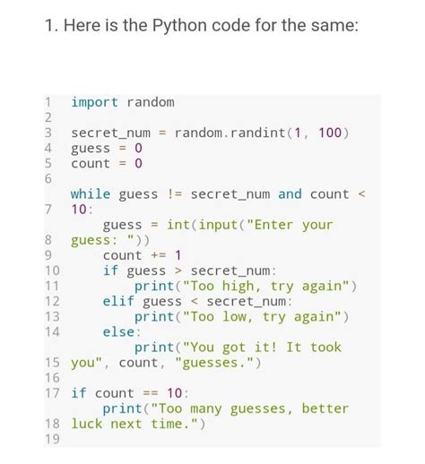 Solved We Have Created A Secret Number Game Where The User