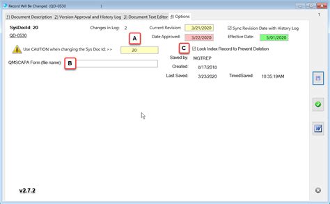 Document Control Form Tab 4