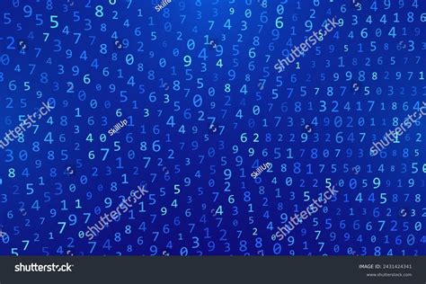 Abstract Numbers Matrix Background Binary Computer Stock Vector Royalty Free 2431424341