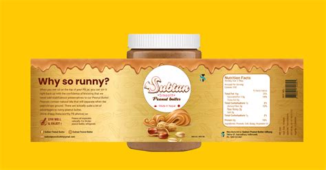 Peanut Butter Jar Label Design Packaging On Behance