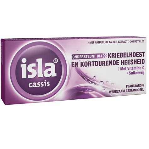 Isla Cassis 30 Keelpastilles Kriebelhoest En Heesheid Somnoshopeu