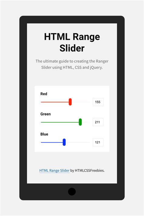 Html Range Slider With Labels And Input Value Htmlcssfreebies