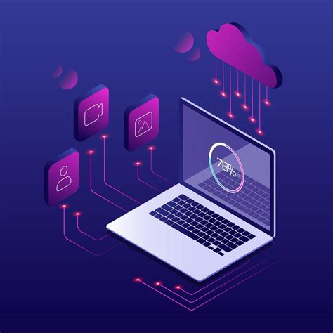 Cloud Storage Data Transfer Vector Illustration 16584082 Vector Art At Vecteezy