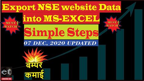 How To Pull Option Chain Data In Excel From New Nse Website I Import Nse Live Data In Excel