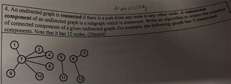 Solved An Undirected Graph Is Connected If There Is A Chegg