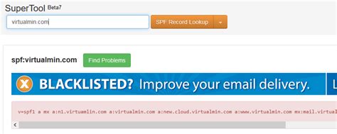 Virtualmins Website Spf Records Are Faulty Cannot Register On Forum · Issue 560 · Virtualmin