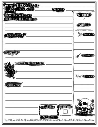 EZD Character Sheet Mitchell S Ink