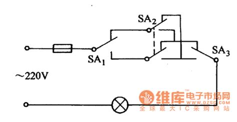 The Circuit Using Three Switches To Control A Lamp Basic Circuit Circuit Diagram SeekIC Com