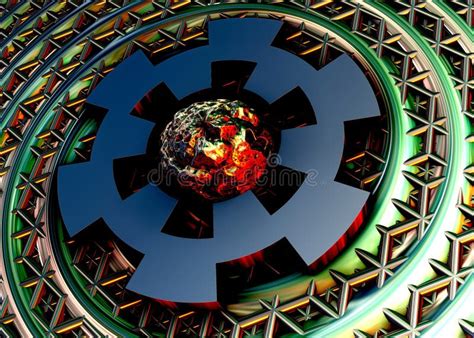 3d Rendered Illustration Artwork Of Virtual Scene Stock Illustration