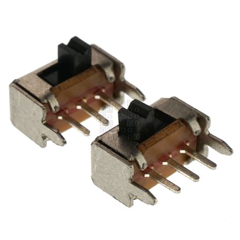 Unbranded Sk12d07 Mini 3 Pin Right Angle Slide Switch Spdt 2 Pack