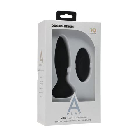 A Play Rechargeable Silicone Adventurous Anal Plug Wremote Black