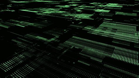 Abstract Digital Cyberspace With Moving Particles Cyber Security Database Matrix Technology