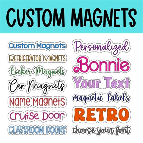 Custom Refrigerator Magnet Teacher Magnet Name Magnet Cruise Door
