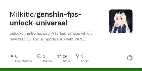 Github Milkiticgenshin Fps Unlock Universal Unlocks The 60 Fps Cap
