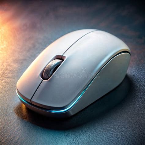 Sleek Wireless Computer Mouse With Illuminated Edges Stock Image Image Of Interface