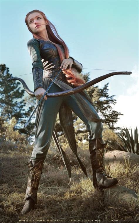 Elven Archer Costume Elven Cosplay Female Elf Ranger Costume