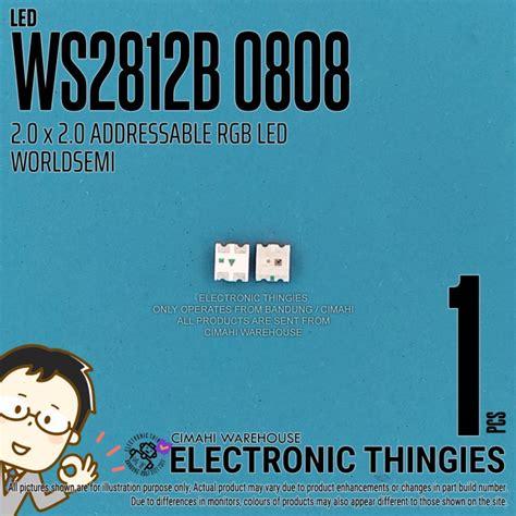 Jual WS2812B 2020 WS LED RGB ADDRESSABLE WS2812 0808 Shopee Indonesia