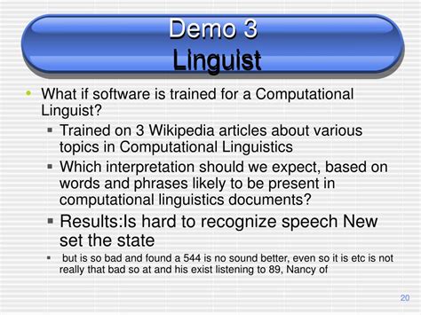 PPT Computational Linguistics PowerPoint Presentation Free Download ID 5443661