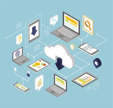 Premium Vector Cloud Computing Security Concept Design With Computer