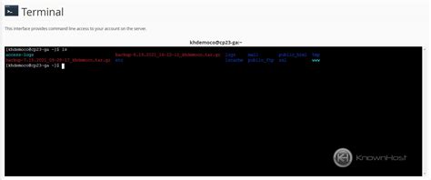 How To Use Terminal In Cpanel Knownhost