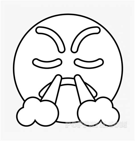 How To Draw A Angry Face An Anime Emoji Emoticon Drawing Emoji Drawing Hd Png Download