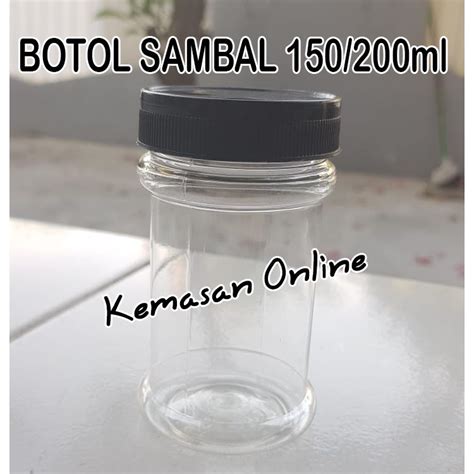 Jual Botol Sambal 150ml 200ml Isi 10 Botol Toples Plastik Botol Lada Rempah Alumunium Foil
