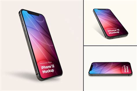 时尚高端高品质的iphone 12 Pro App Ui样机展示模型mockups 云瑞设计