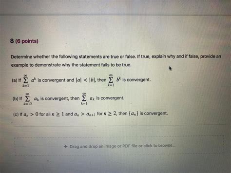 solved 8 6 points determine whether the following