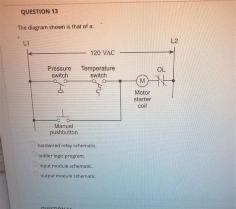 Solved QUESTION 1 The Symbol In A Ladder Logic Diagram Chegg
