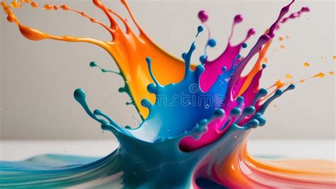 Colorful Abstract Splash With Fluid Motion Effect Stock Image Image Of Graceful Result