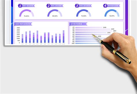 销售数据可视化报表免费下载 Excel表格 办图网